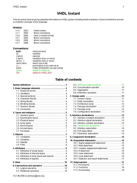 Vhdl Instant V31 Pdf Pointer Computer Programming Boolean Data
