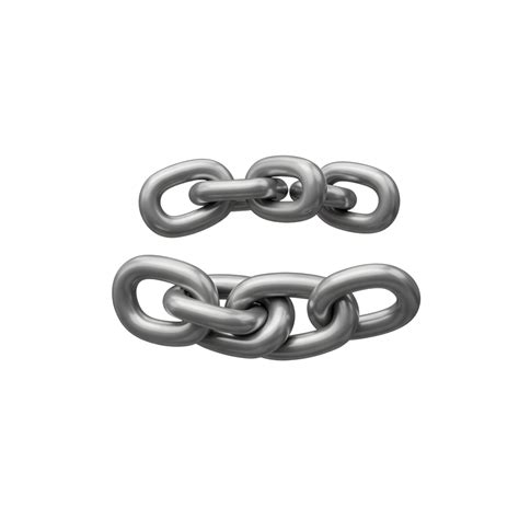 Metallic Chain Links Intertwined Silver 3d Render 60513780 Png