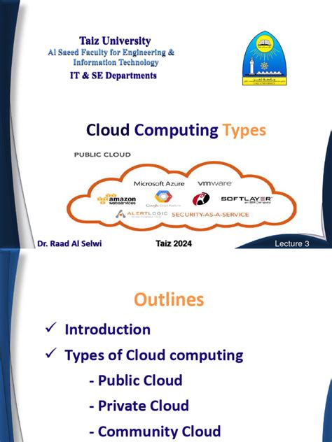 Cloud Computing Types Lecture 3 نسخة Pdf