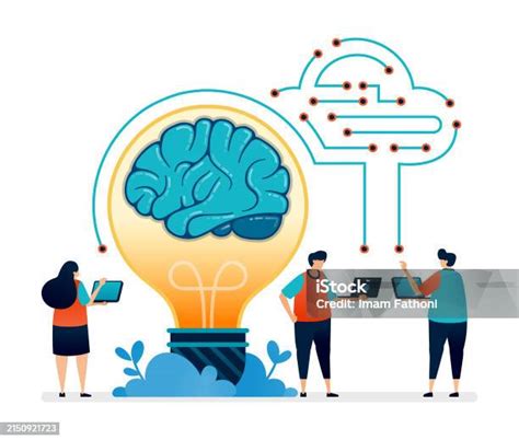 네트워크 및 클라우드와 통신하는 인공 지능 아이디어의 그림 개발에 대한 스톡 벡터 아트 및 기타 이미지 개발 공학 과학 Istock