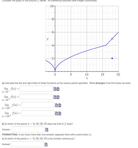 Solved A Calculate The Left And Right Limits Of These