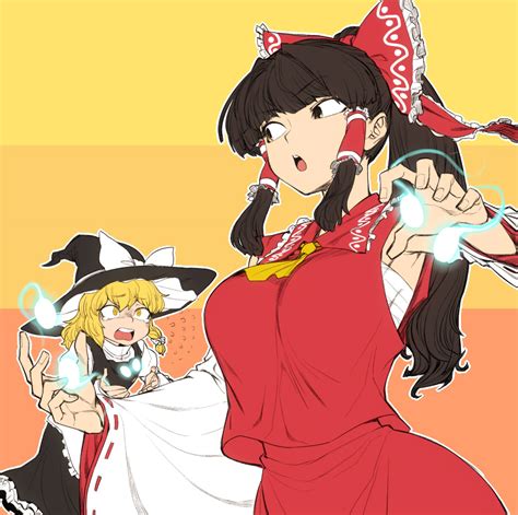 Hakurei Reimu And Kirisame Marisa Touhou Drawn By Spacezin Danbooru