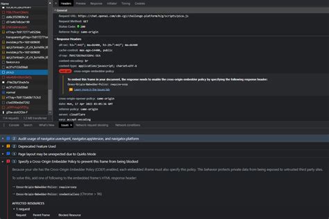 Chatgpt Pages Coep Header Seems Incorrect Chatgpt Openai Developer Community