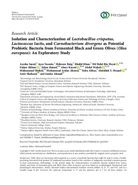 Pdf Isolation And Characterization Of Lactobacillus Crispatus Lactococcus Lactis And