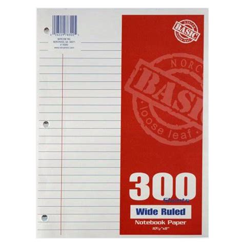 Papel • Papel De Argolla Wide Ruled 300 Hojas