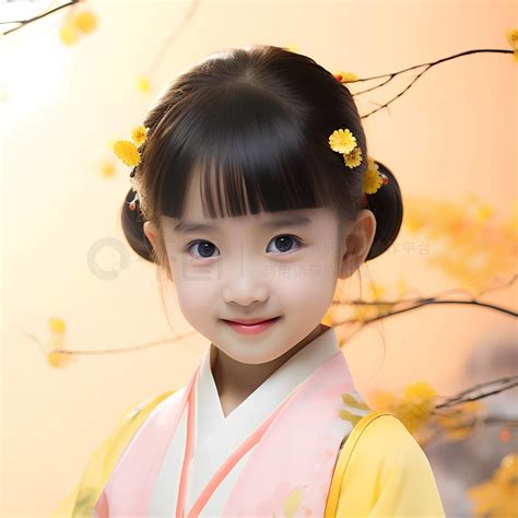小女孩数字艺术 穿粉色和黄色颜色服装小女孩 Ai平面元素免费下载 Png格式 928像素 编号49339329 千图网