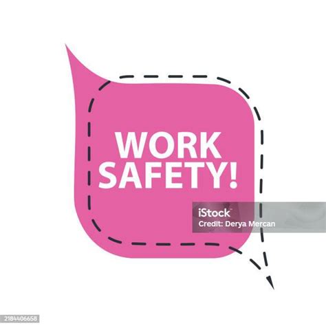 작업 안전 말풍선 배너가 있는 확성기 비즈니스 마케팅 및 광고를 위한 레이블 고립 된 배경 그림에 벡터 개념에 대한 스톡 벡터 아트 및 기타 이미지 Istock