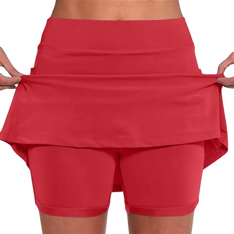 Lmnyox Womens Skirts Summer High Waist Tennis Skorts Lightweight