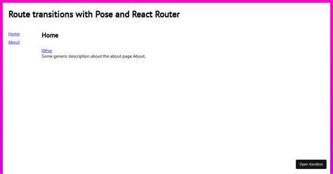 React Pose Route Transitions With React Router Codesandbox