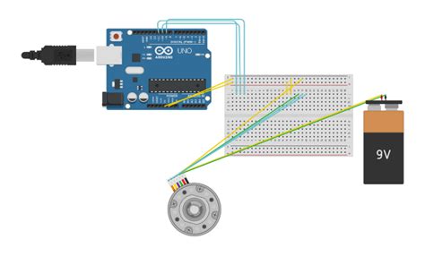Circuit Design Stepper Motor Tinkercad