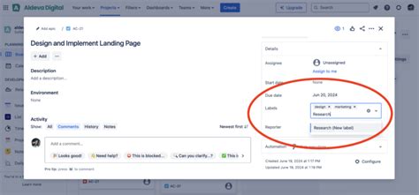 how to create a label in jira cloud aldeva digital