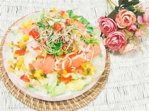 ♡유자청 연어 샐러드♡~남편과딸을 위한 요리