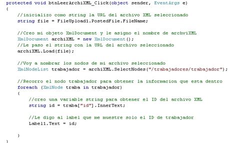Programación Leer Archivo Xml Con Fileupload