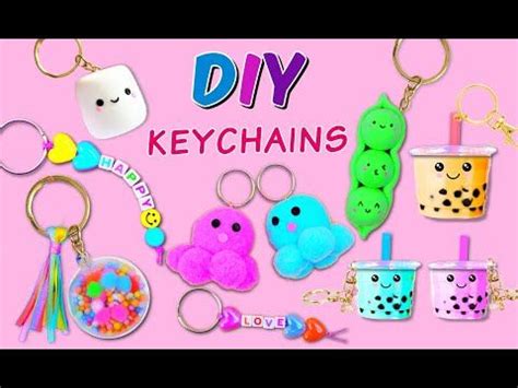 8 AMAZING DIY KEYCHAINS How To Make Super Cute Key Chain At Home Easy Steps YouTube How