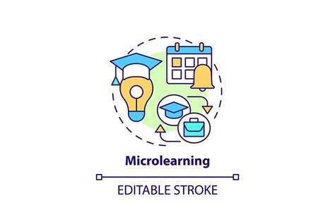 Microlearning Svg Concept Icon Outline Icons ~ Creative Market