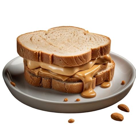 Premium Photo Peanut Butter Sandwich Isolated