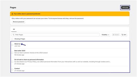 How To Add Edit Publish Unpublish Web Pages On Shopify