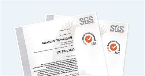 ISO IEC Standards And Management System Swisscom
