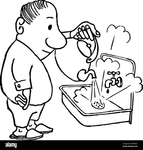 Water In Sink Sink Stock Vector Images Alamy