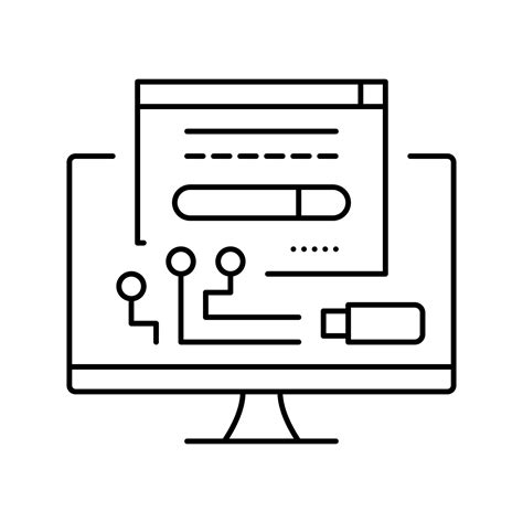 Driver Software Line Icon Vector Illustration 19590308 Vector Art At Vecteezy