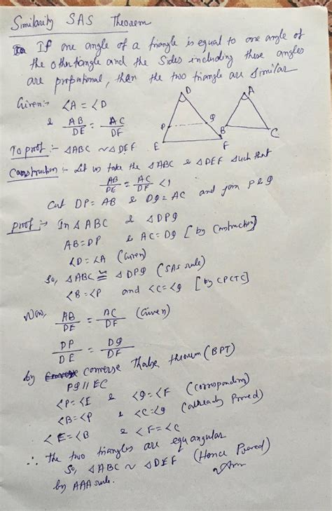 Update Ans Similarity Sas Theorem