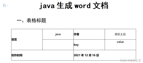 Java实现 Poi Xwpfdocument 生成word（附段落、表格）java Xwpfdocument Csdn博客