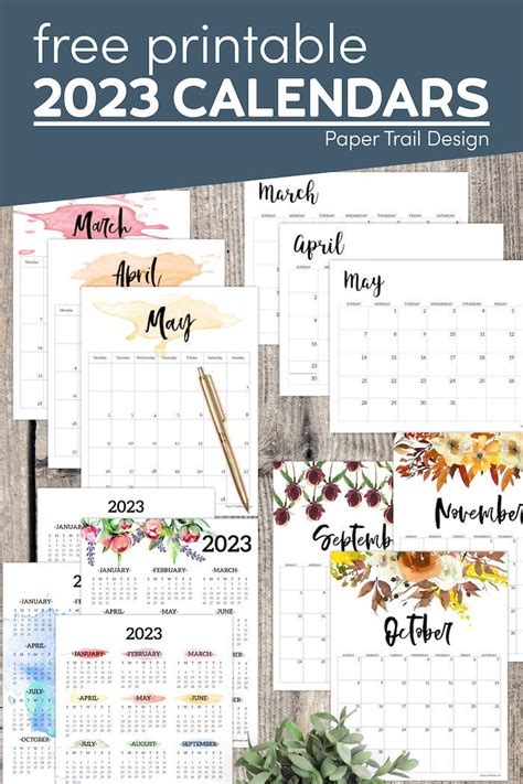 Free Printable 2023 Calendars