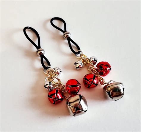 Jingle Bell Non Pierced Nipple Noose Jewelry Bdsm Christmas Lingerie