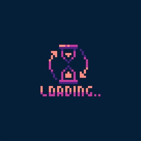 premium vector pixel art retro loading screen
