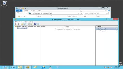 creating trust two windows server 2012 domain youtube
