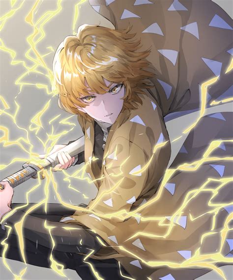 Zenitsu Agatsuma Wallpaper Coloriage Manga Fond Decran Dessin Fond My
