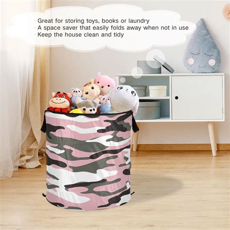 Cubbies Shelving Foldable Baskets Organization And Storage Boxes For Sheet Camouflage Pink White