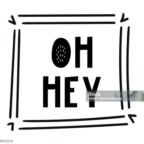오이 봐손을 느낌표와 함께 그려진된 글자 보육 포스터 스 칸디 나 비아 스타일에서 흑백 벡터 일러스트 레이 션 0명에 대한 스톡 벡터 아트 및 기타 이미지 Istock