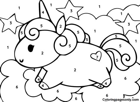 Spark Creativity With Printable Color By Number Unicorn Coloring Pages