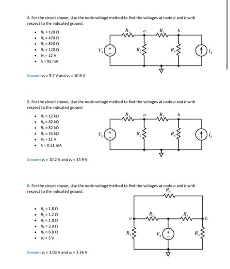 Solved For The Circuit Shown Use The Node Voltage Method Chegg Com