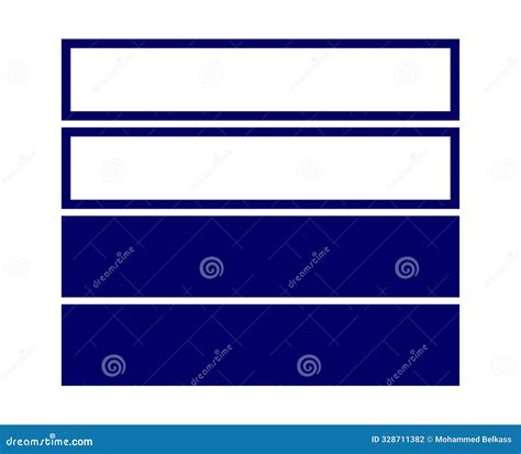 Rectangle Geometric Shape And Rectangle Outline Blue Stock Vector Illustration Of Drawing