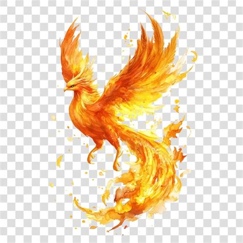 Premium Psd Png A Phoenix Rising From The Ashes Background Fire Bird