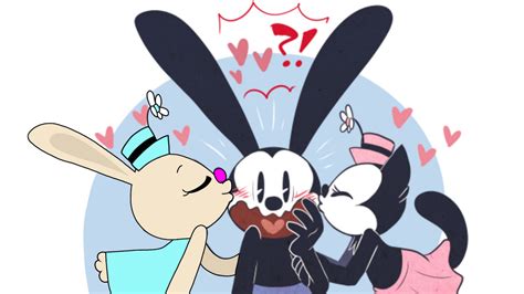 Rebecca And Ortensia Kiss Oswald By Mandymickeygf On Deviantart
