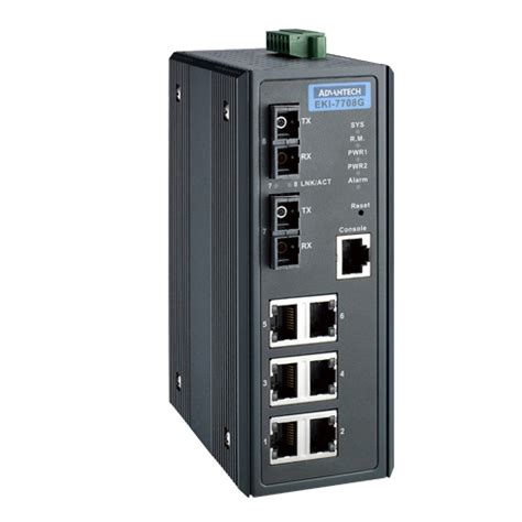 EKI G MI G G Multi Mode SC Fiber Port Managed Switch Semaphore Systems