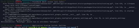 Nonetype Object Has No Attribute Metadata · Issue 1070 · Zhenxun