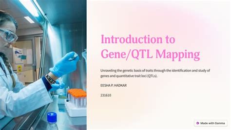Introduction To Gene Mapping And Qtl Mapping Pdf
