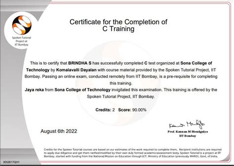 Brindha Saravanan On Linkedin Certificationachieved Java C Sonacollegeoftechnology