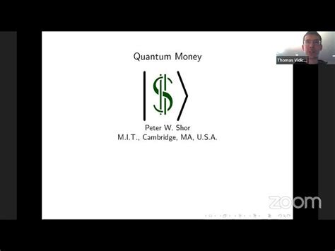 Free Video Quantum Money Based On Lattices From Simons Institute Class Central