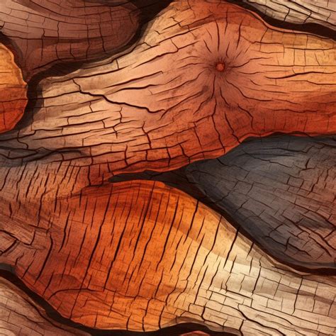 Premium AI Image Patterns Inspired By The Texture Of Tree Bark