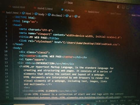 suma m on linkedin task 1 created a simple html page that includes elements like heading…