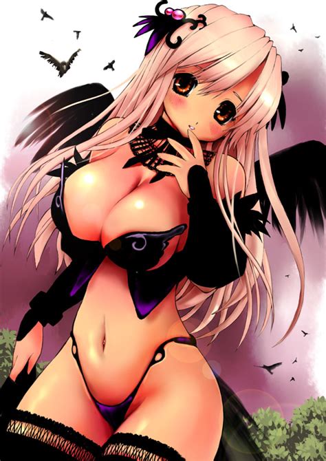 Rule 34 Bird Breasts Brown Eyes Choker Cleavage Crow Female Large