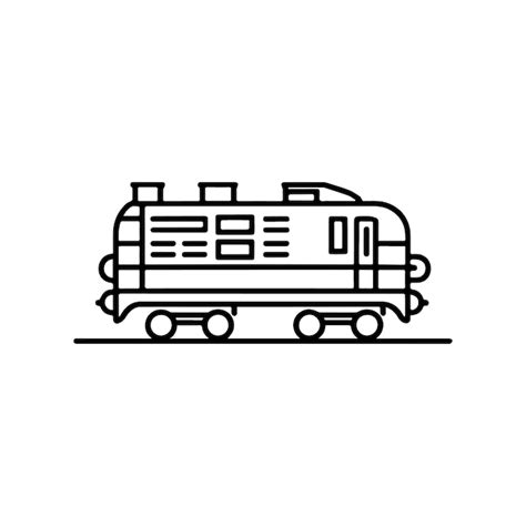 Premium Vector Train Vector Outline Illustration