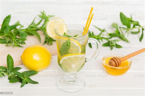 모히토 칵테일 라임 레몬 민트를 곁들인 상쾌한 모히토 칵테일을 막대기로 키 큰 유리에 담아 감귤류 과일에 대한 스톡 사진 및 기타 이미지 Istock