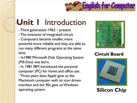 English For Computer Unit 1 Introduction Pdf Operating Systems Computer Software And