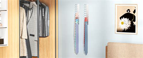 Tie Rack Wall Mounted Tie Holder Organizer Closet Ties